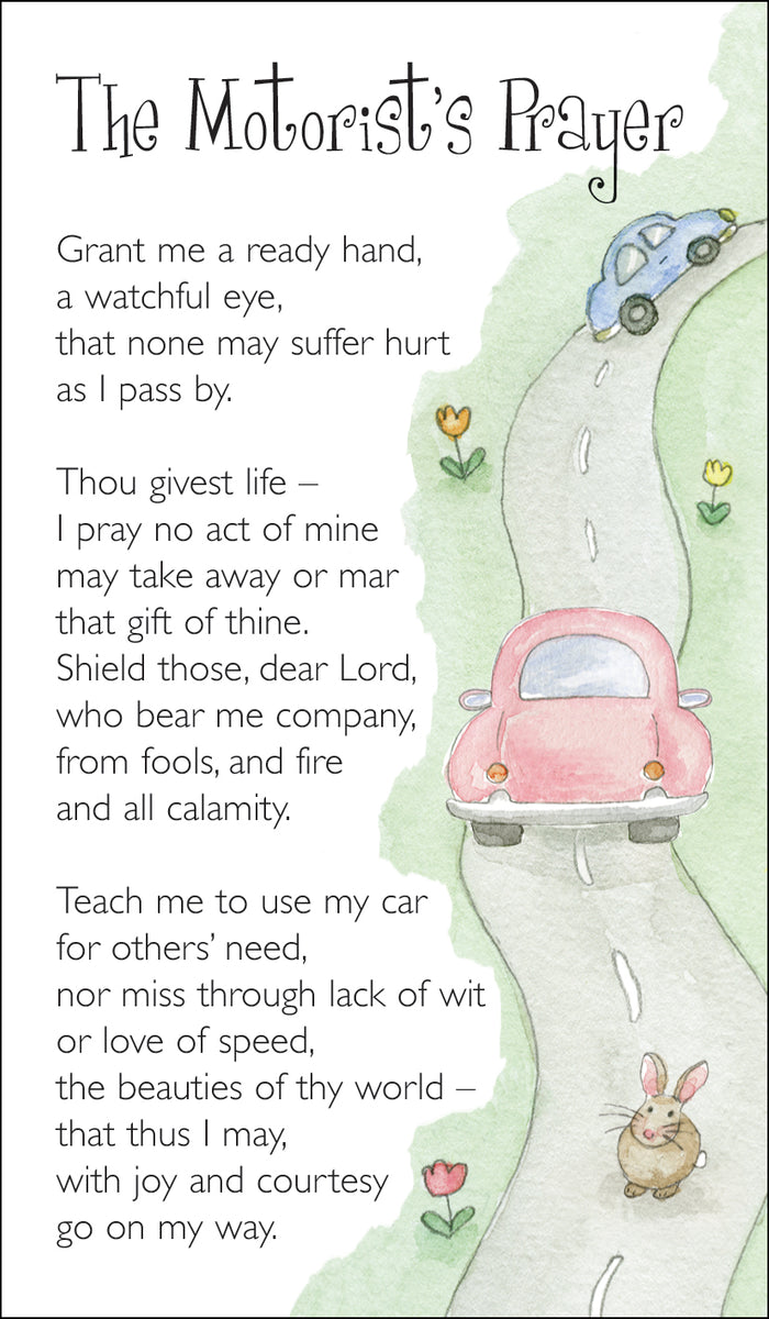 Prayer Card - The Motorist's Prayer – Kevin Mayhew