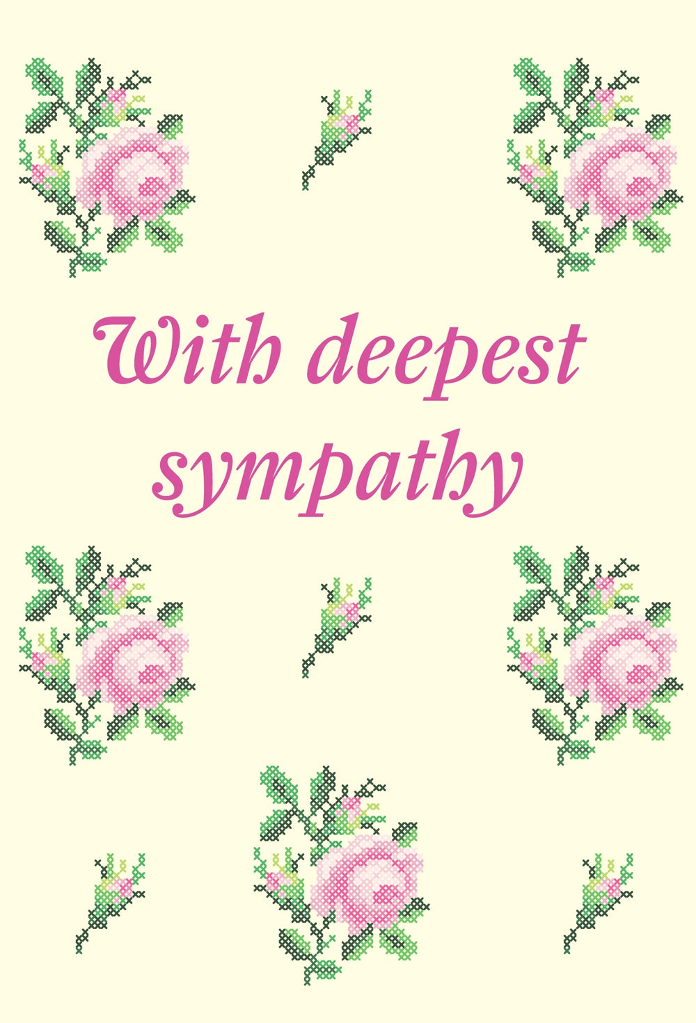 With Deepest Sympathy - Cross Stitch Std Card Gloss (6 Pack) – Kevin Mayhew
