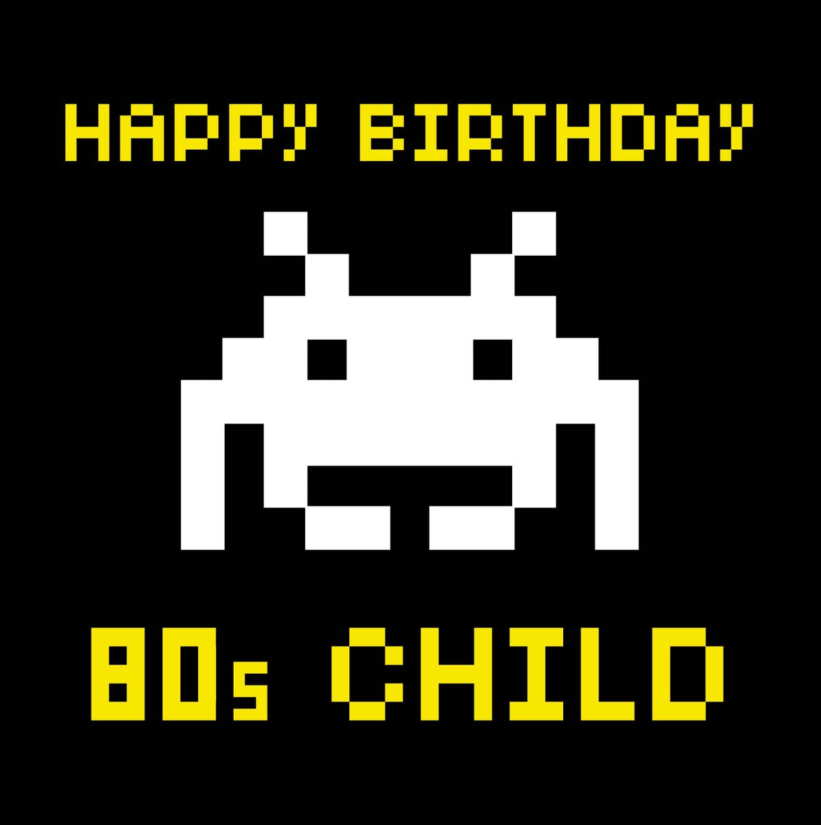 Space Invaders 80s Child Happy Birthday - Square Card Gloss – Kevin Mayhew