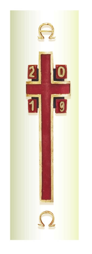 Red And Gold Cross Wax Relief – Kevin Mayhew